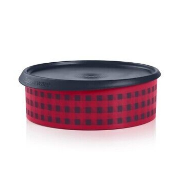 Tupperware | Kitchen | New Tupperware Buffalo Plaid Cookie Canister Red ...